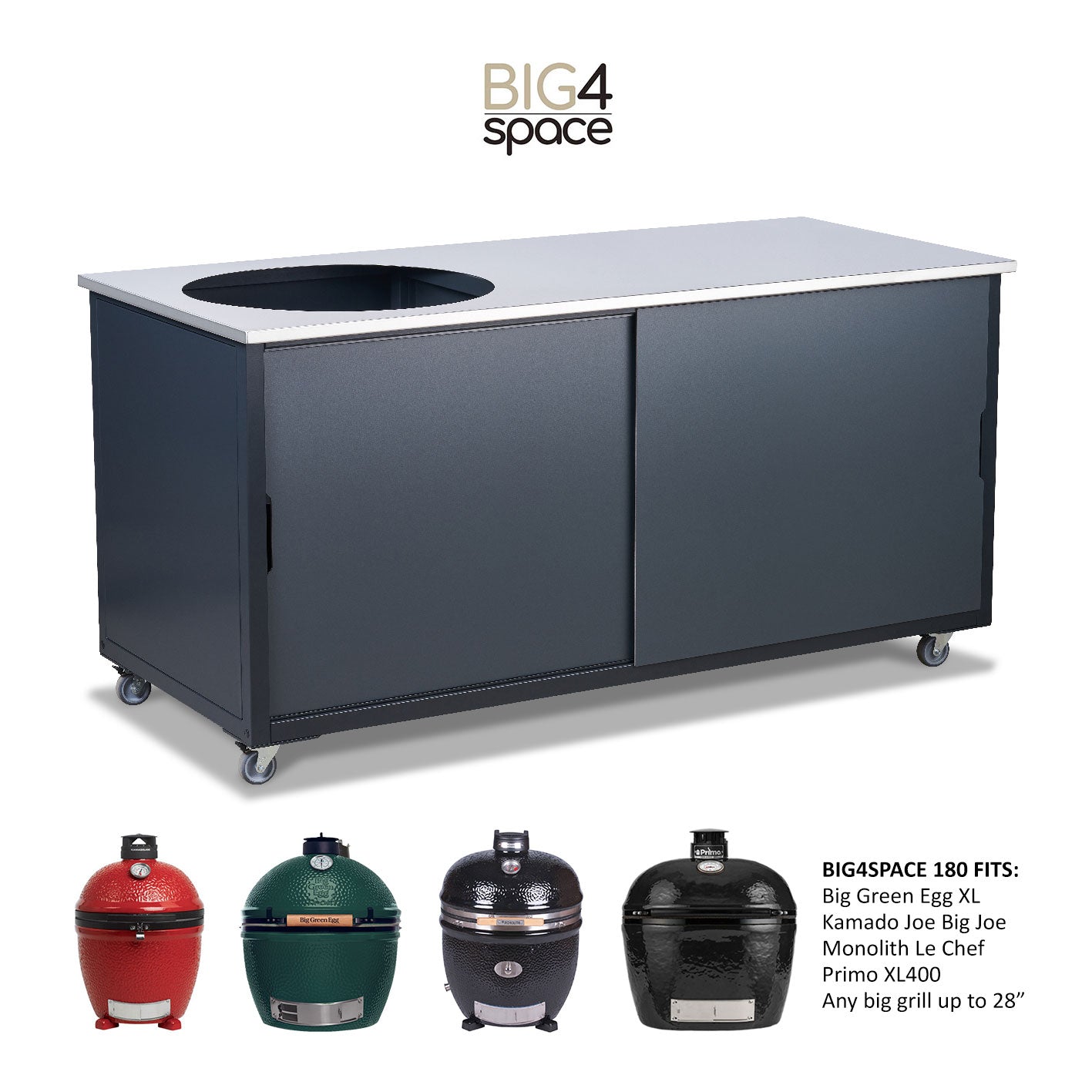 BIG4SPACE 180 outdoor kamado kitchen table – KamadoSpace