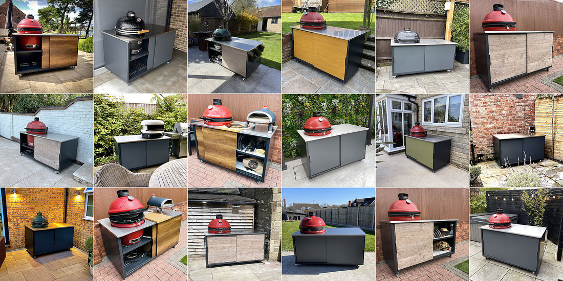 BIG4SPACE outdoor kamado kitchen, cabinet, kamado table and BBQ Gazebo ...